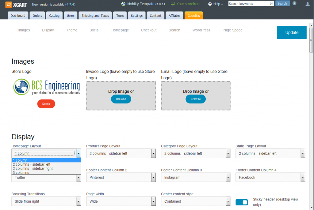 Responsive Admin Layout Options - BCS Engineering