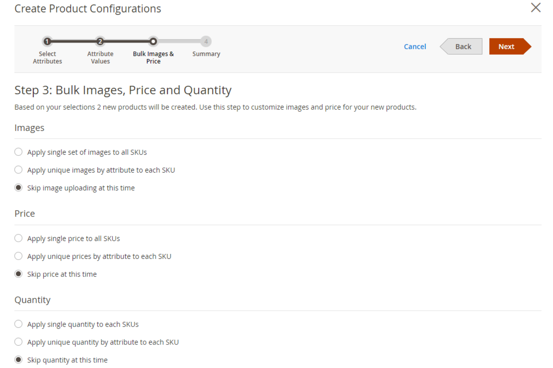 Magento 2 create product configurations menu - BCS Engineering