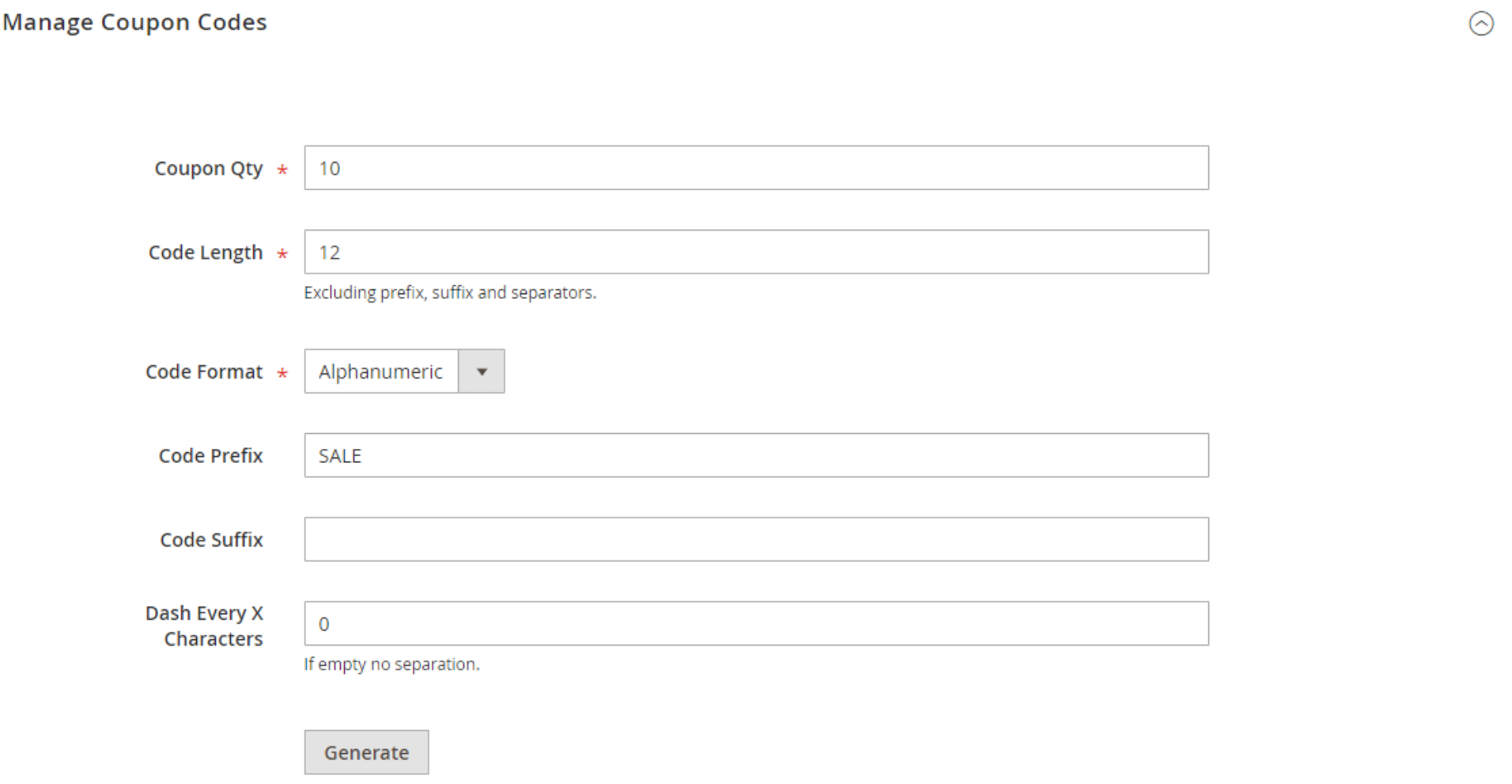 Magento 2 Manage codes menu - BCS Engineering